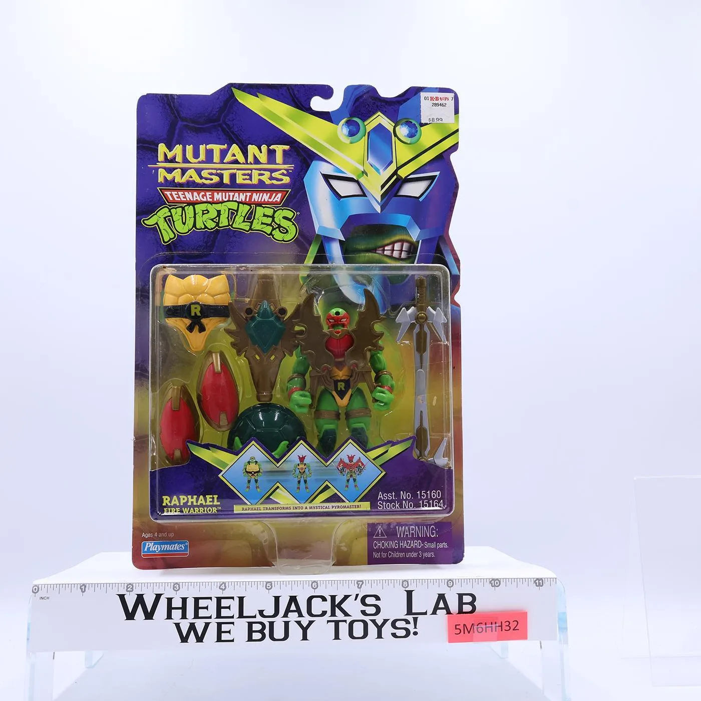 Raphael Fire Warrior TMNT Mutant Masters Turtles 1997 Playmates MOSC ...