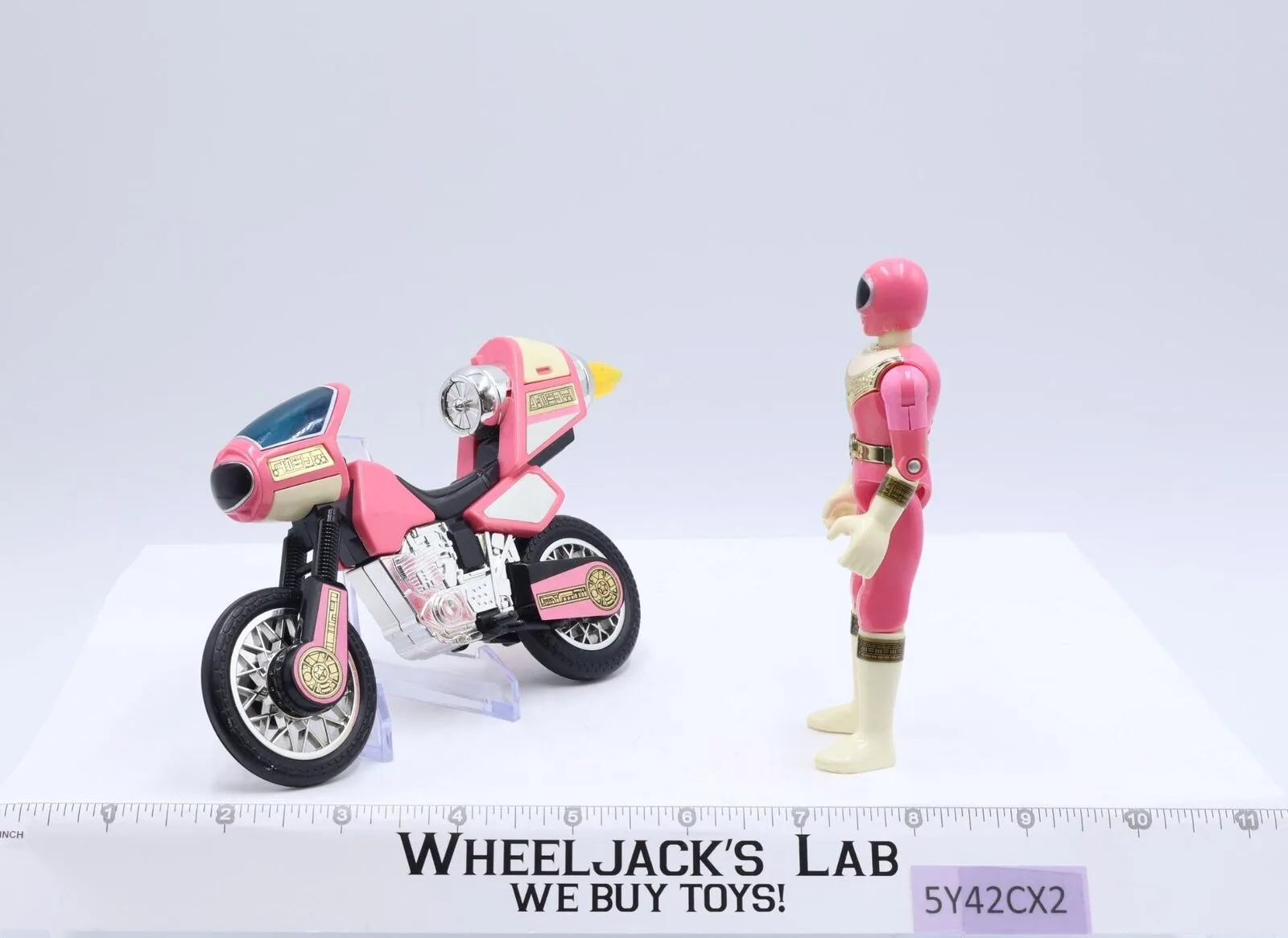 Pink Zeo Jet Cycle Bike Power Rangers 1996 Bandai Action Figure Vehicle ...