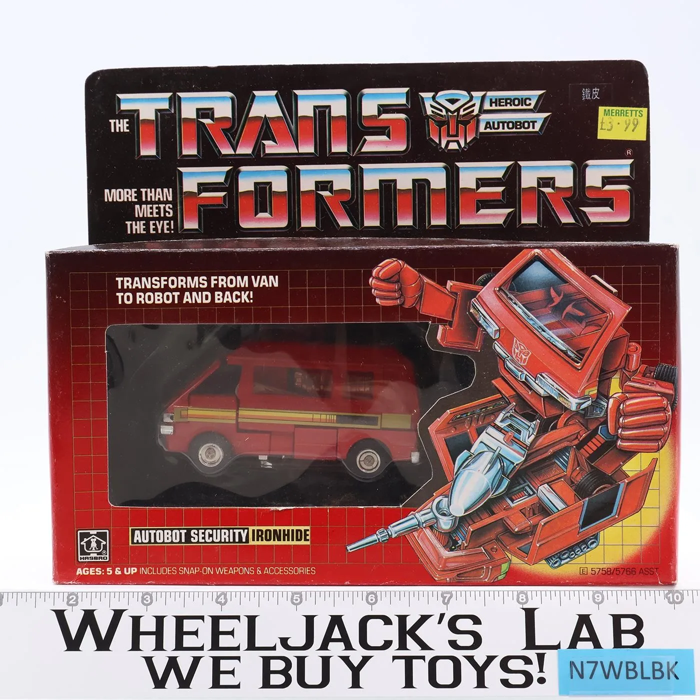 Ironhide MISB Vintage G1 Transformers Hasbro Action Figure - Wheeljack ...