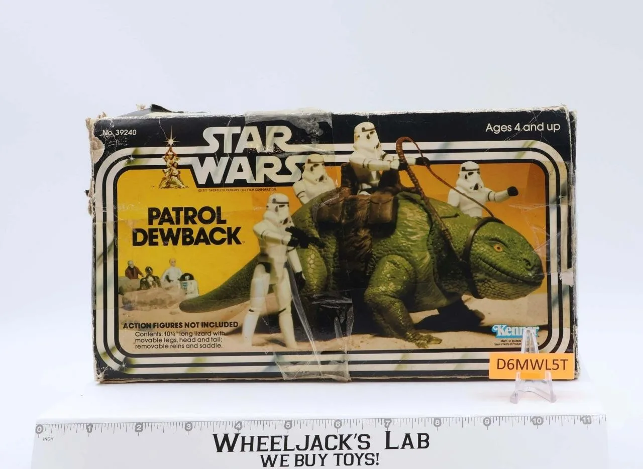 Patrol Dewback 100% Complete W/Box Star Wars 1983 Kenner Action Figure ...
