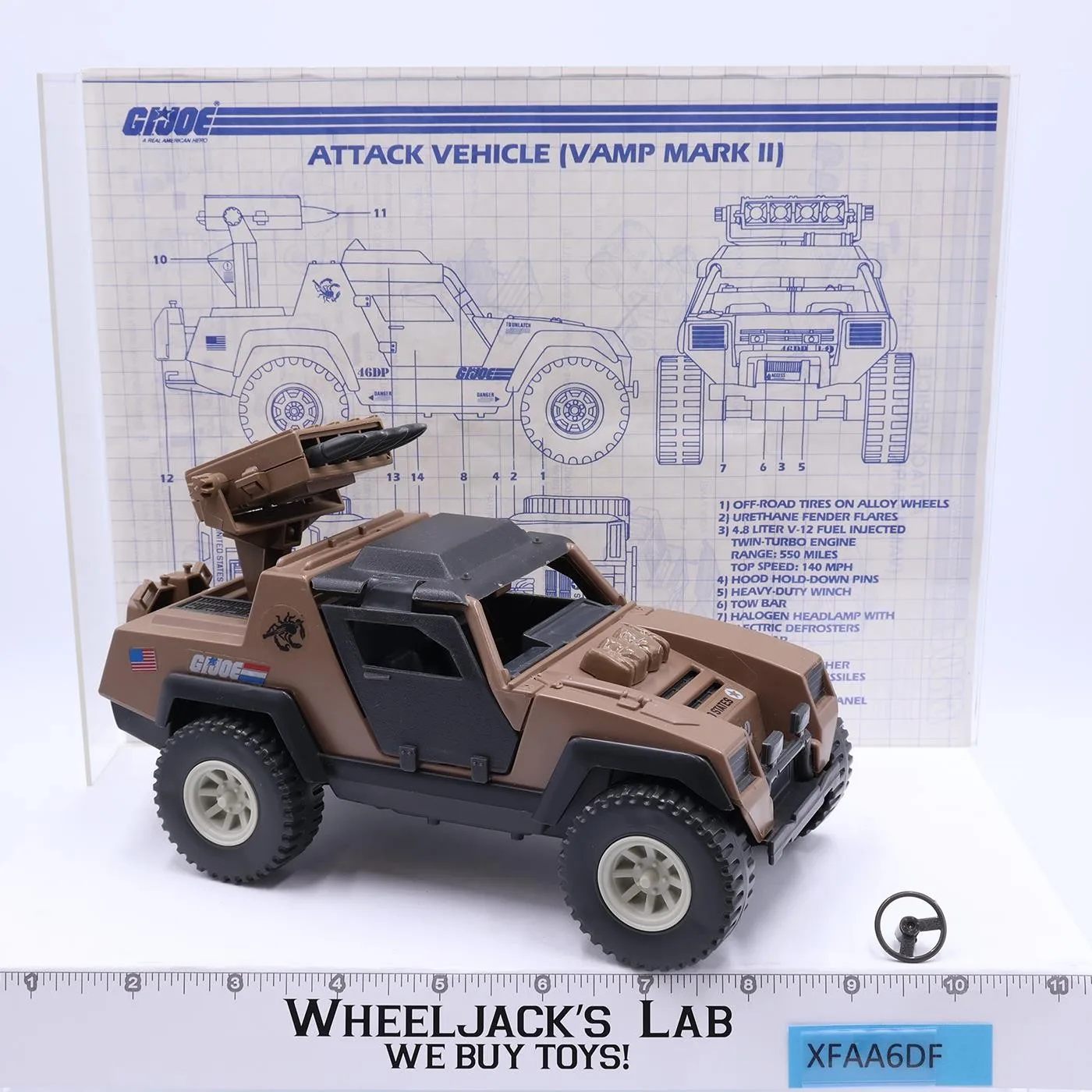 Vamp Mark II Attack Jeep 100% Complete GI Joe 1984 Hasbro Action Figure ...