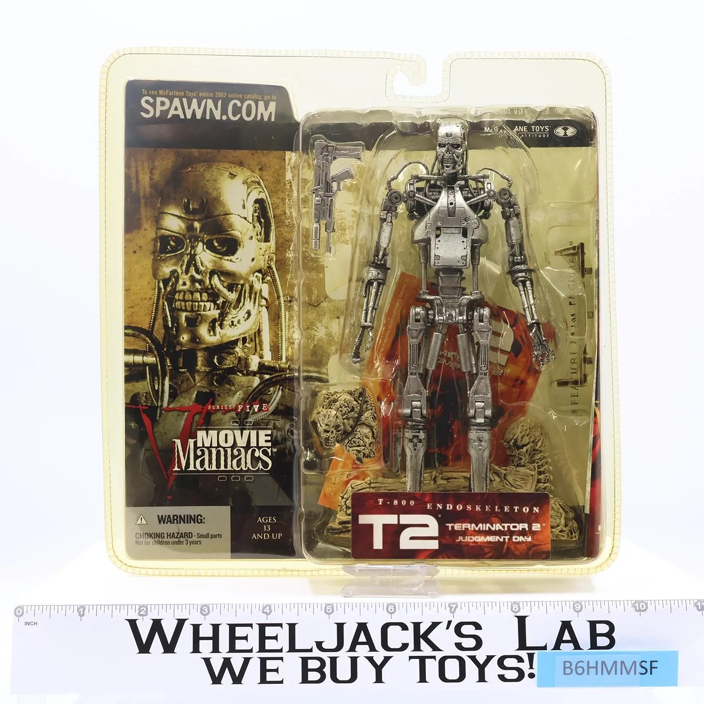 T-800 Endoskeleton Terminator 2 Movie Maniacs Series 5 2002 McFarlane ...