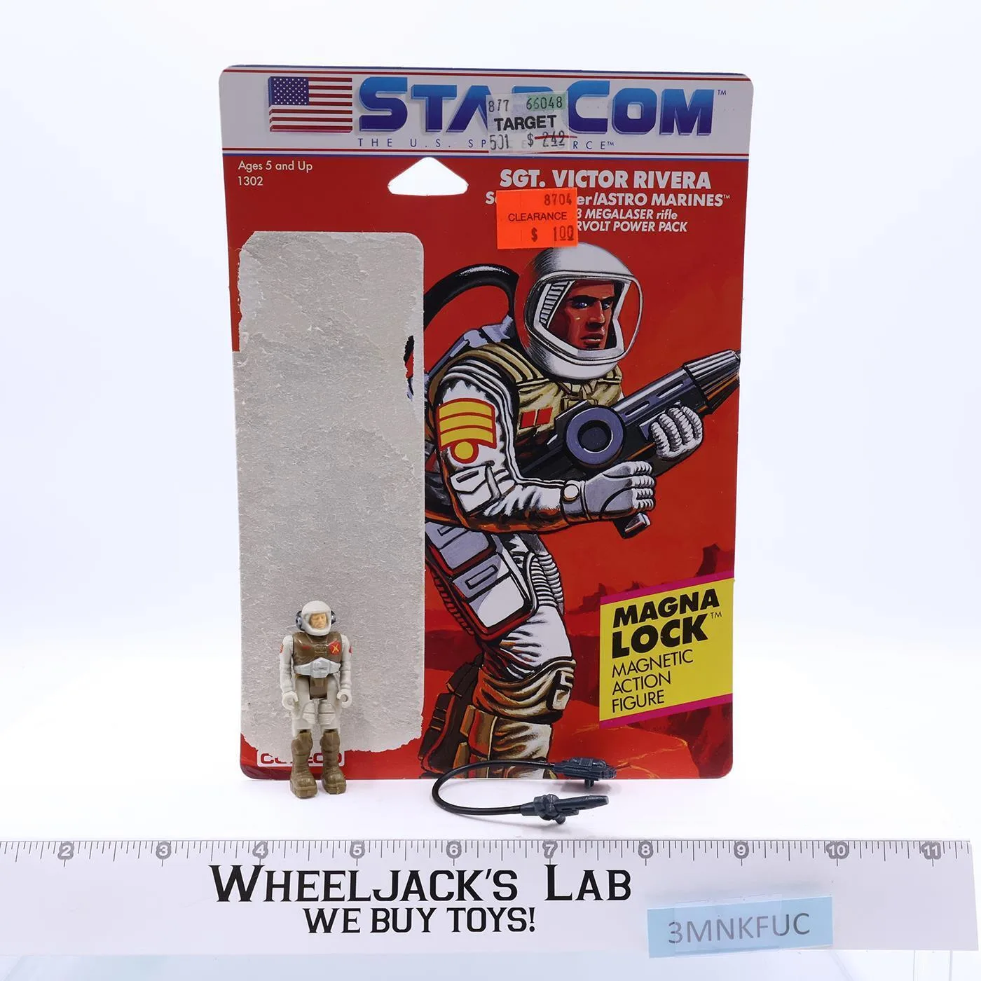 SGT. Victor Rivera 100% Complete W/Cardback Starcom 1986 Coleco Action ...