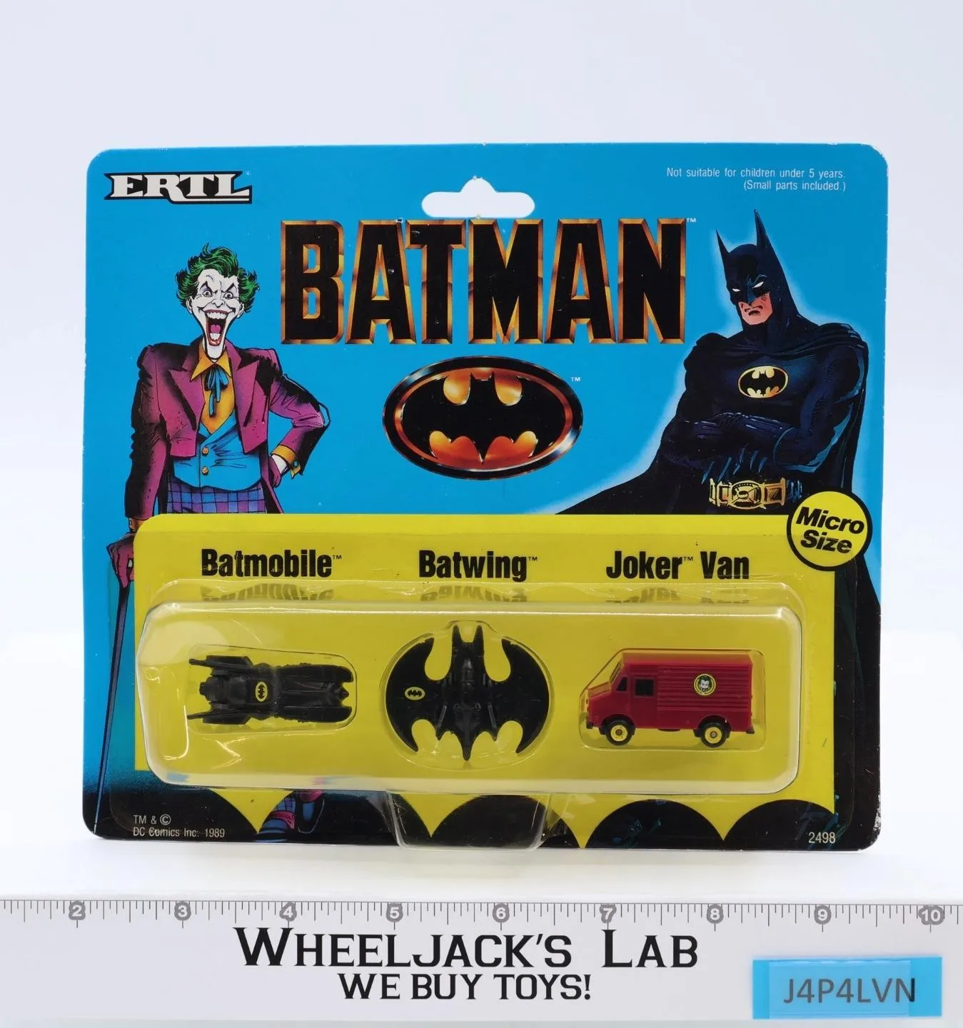 Batman Micro Batmobile, Batwing, Joker Van Set ERTL 1989 Diecast Metal ...
