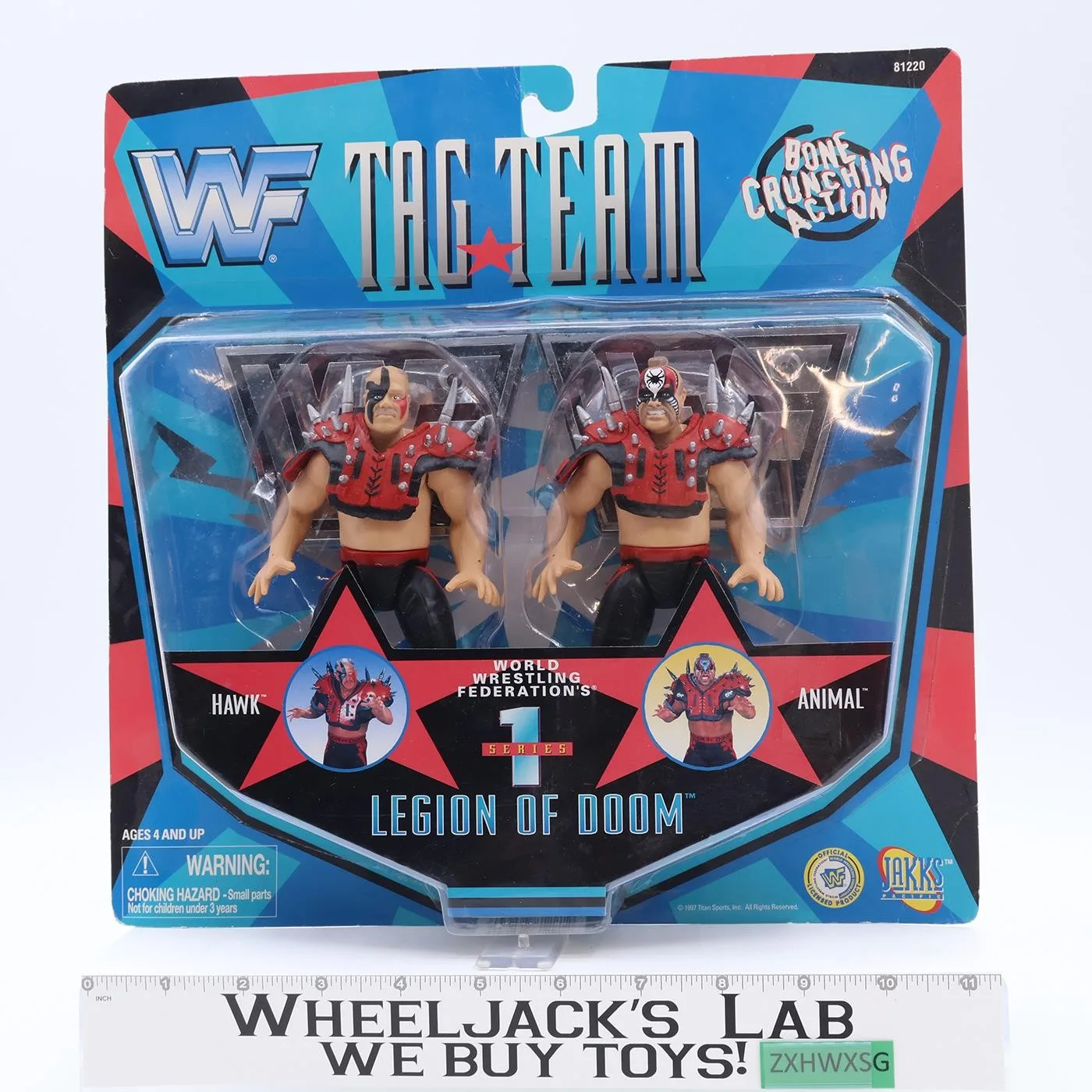 Hawk & Animal Legion of Doom Tag Team WWF Wrestling Jakks Pacific NEW ...