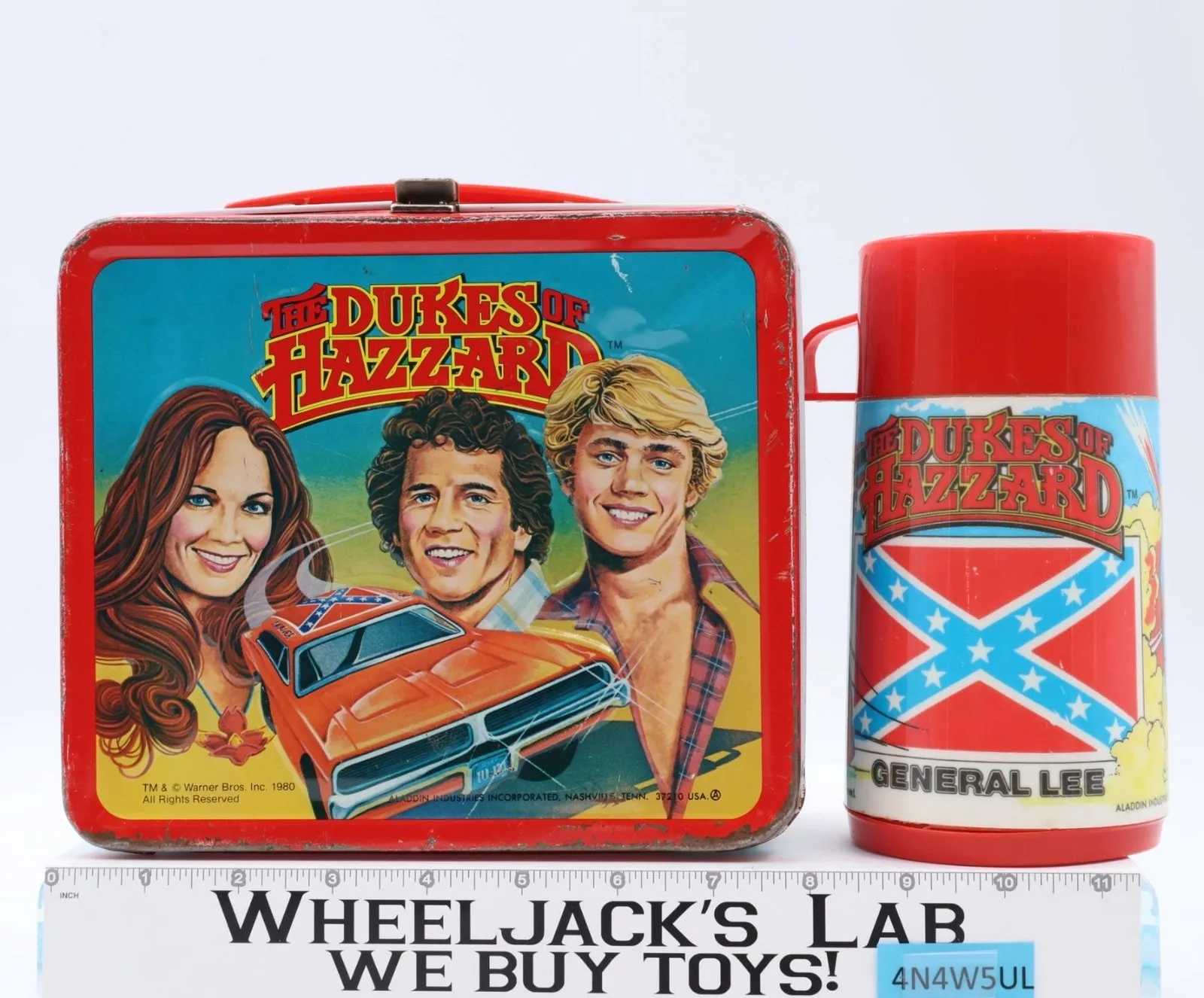 The Dukes of Hazzard Metal Lunch Box W/ Thermos Mug 1980 Aladdin ...