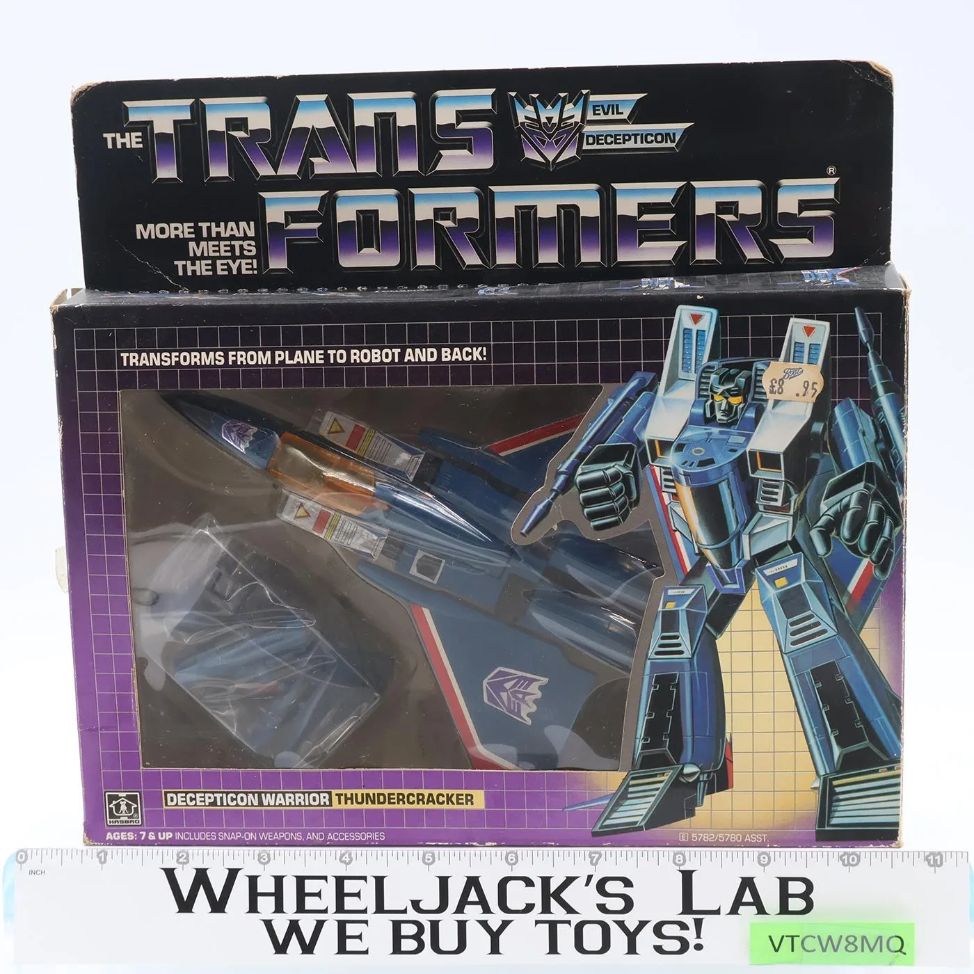 Thundercracker 100 Complete W Box And Insert 1985 G1 Vintage Transformers Figure Wheeljacks Lab
