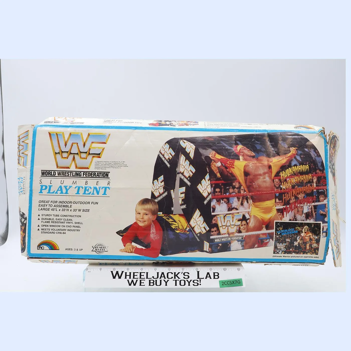 Hulkamania & Ultimate Warrior Play Tent WWF Wrestling 1991 Ero ...
