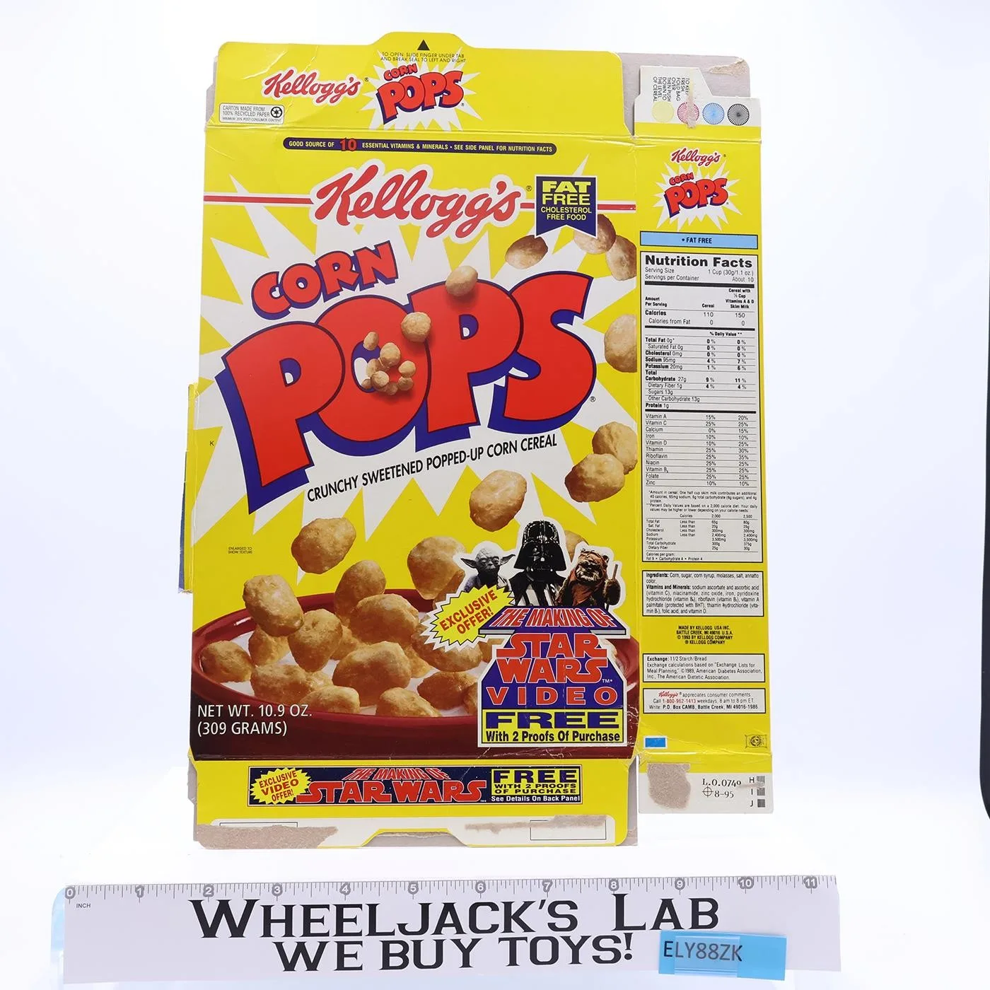 Corn Pops Cereal Star Wars 1995 Kellogg's Vintage EMPTY BOX - Wheeljack ...