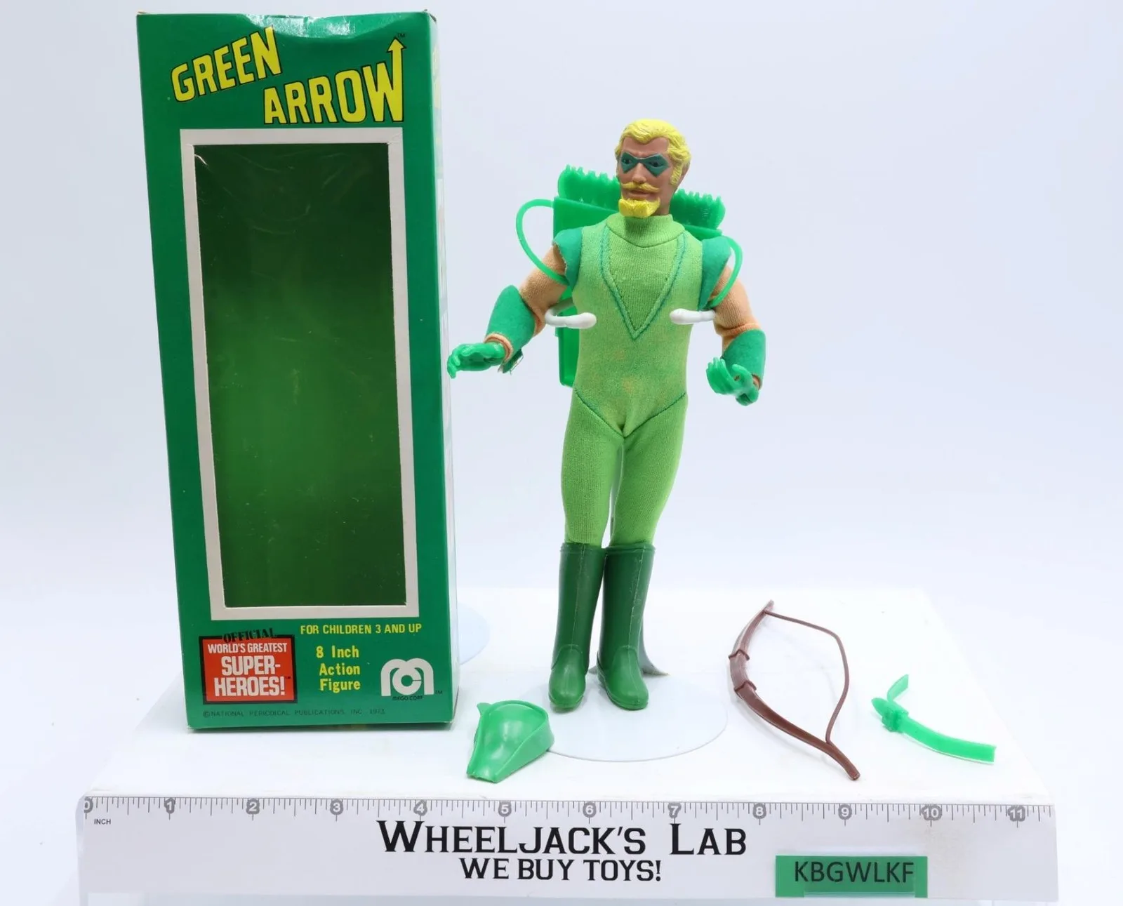 Green Arrow 100% Complete W/BOX & INSERT DC Comics 1974 Mego 8" Vintage ...
