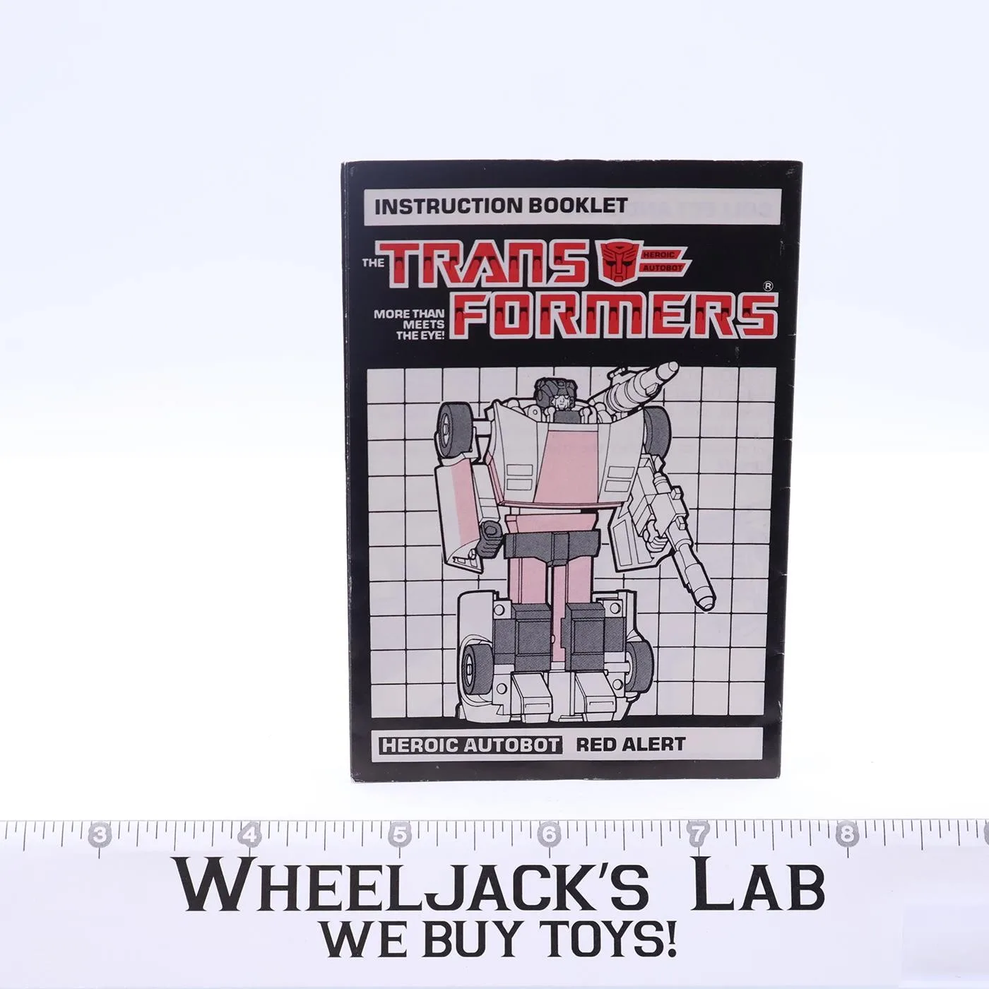 Red Alert Action Figure Instruction Manual Booklet 1985 G1 Transformers ...