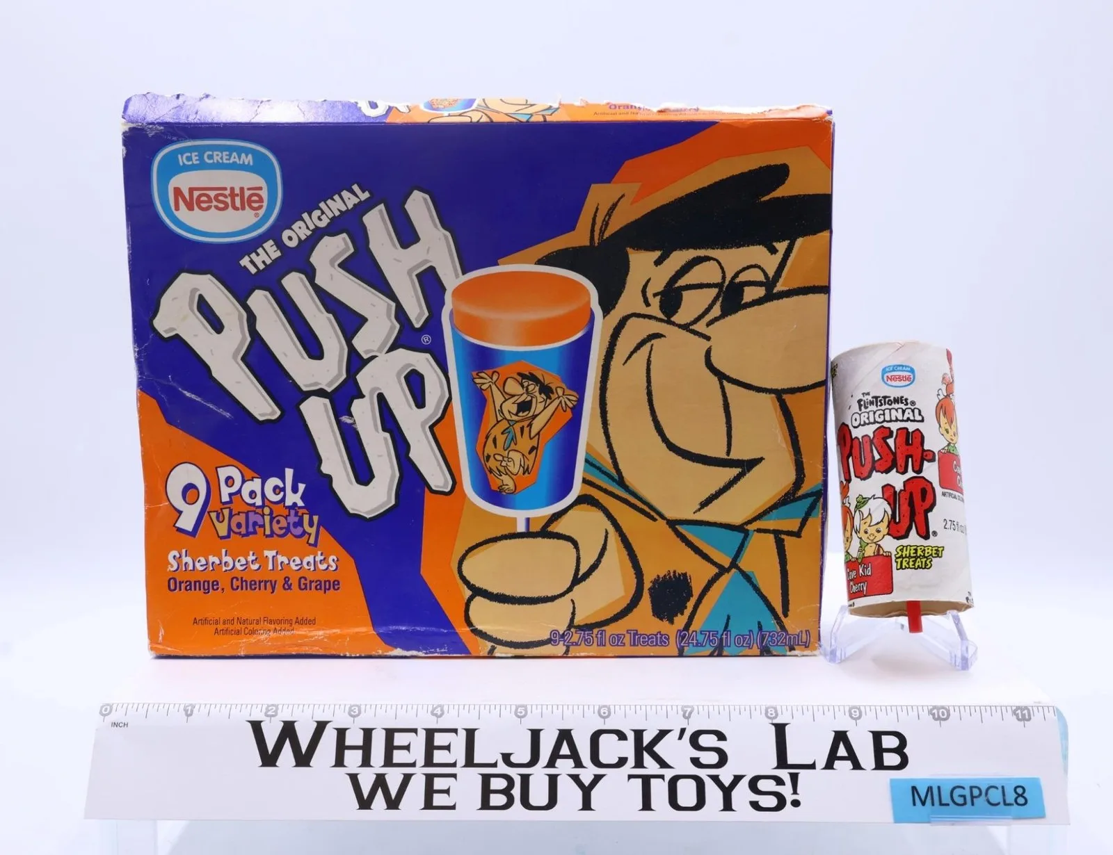 The Flintstones Push Up Ice Cream Pops Nestle 1997 Hanna-Barbera EMPTY BOX - Wheeljack's Lab