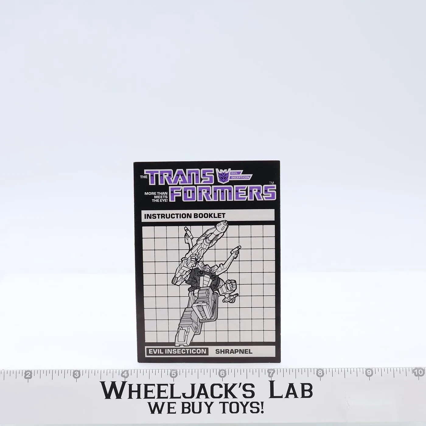 Shrapnel Action Figure Instruction Booklet Manual 1984 Vintage G1 ...