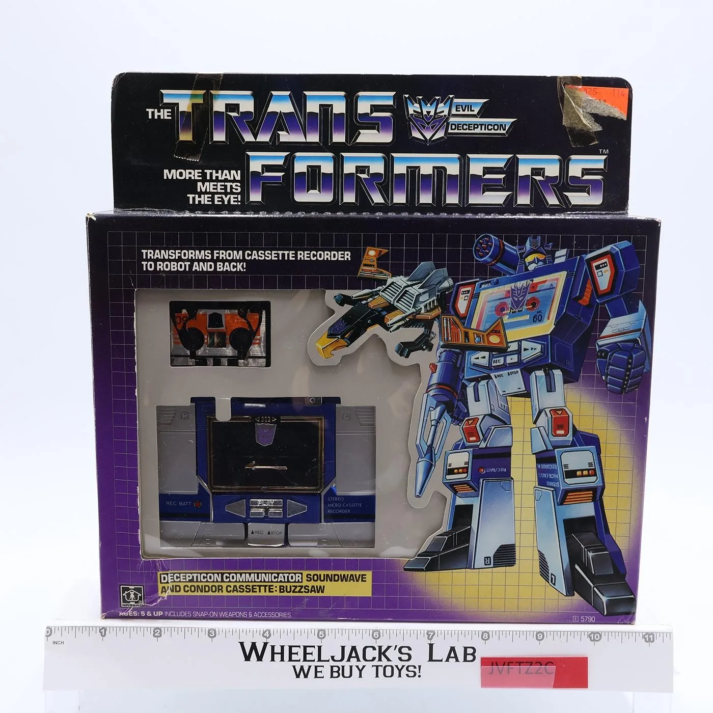 Soundwave/Buzzsaw W/BOX & INSERT 1984 UNUSED STICKERS Vintage G1 ...