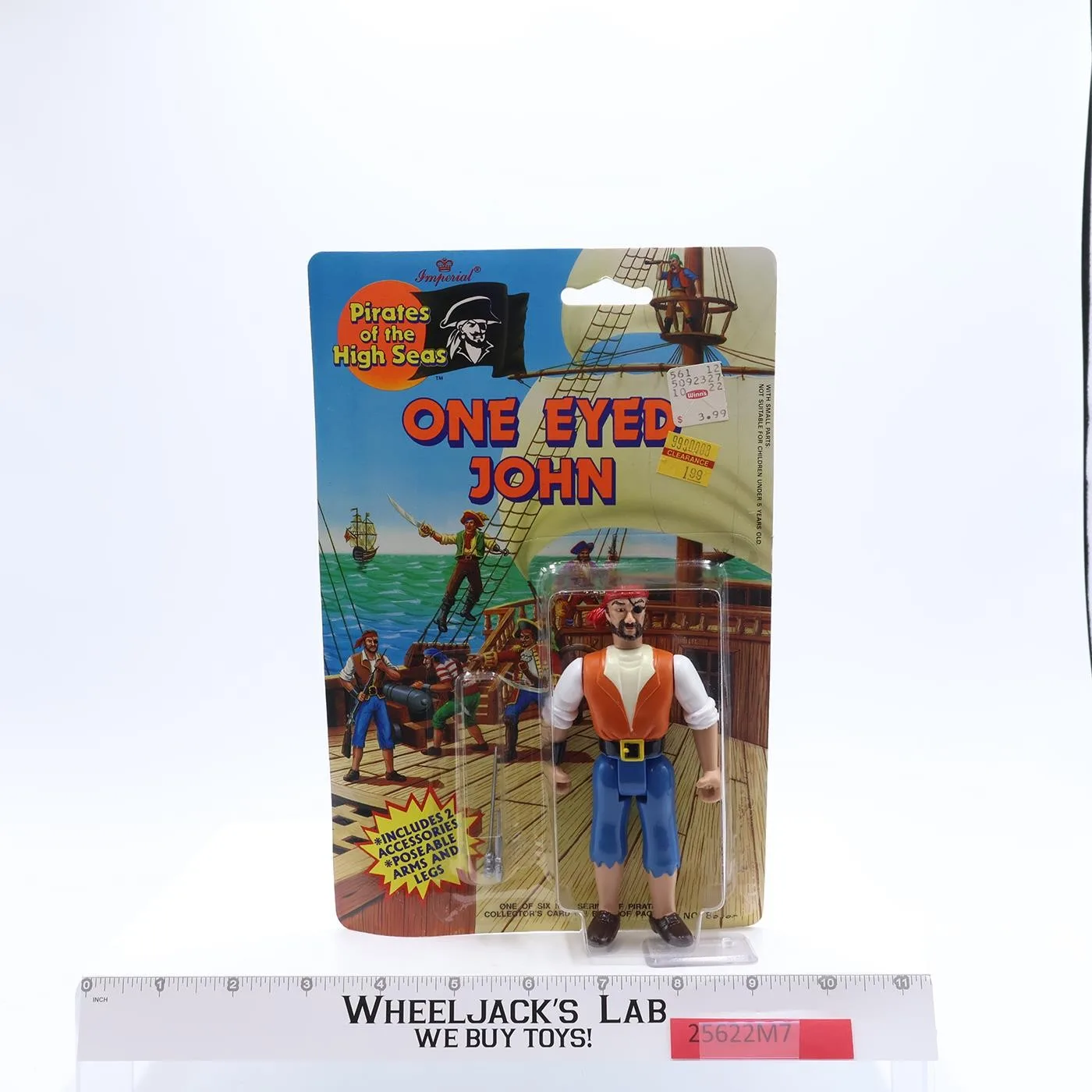 One Eyed John Pirates of the High Seas Imperial Toy Corp. 1990 Vintage ...