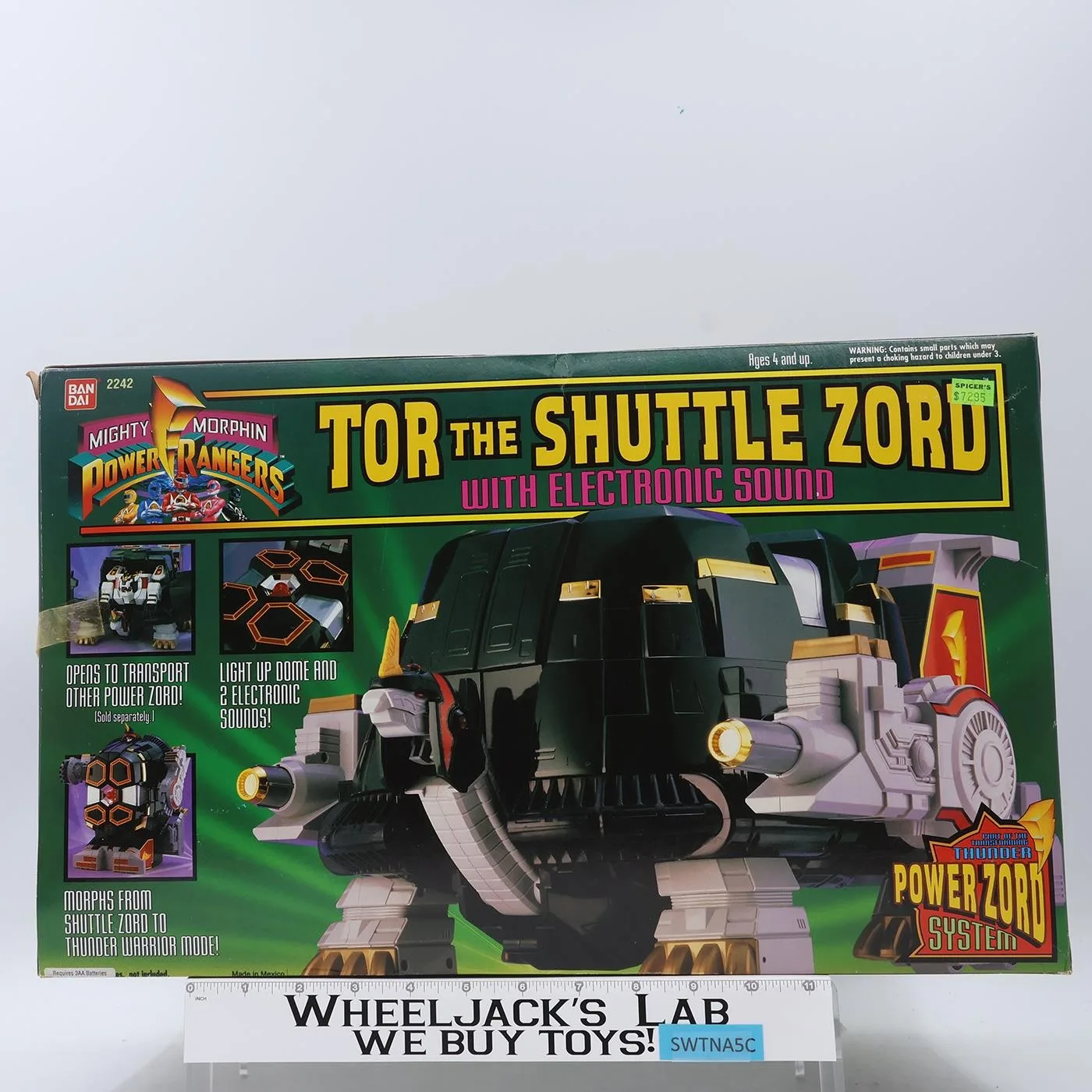 Tor the Shuttle Zord Mighty Morphin Power Rangers 1994 Bandai Figure ...