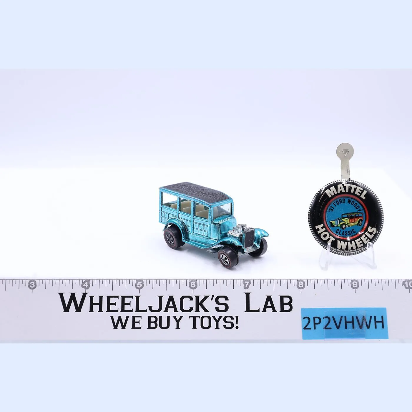 Classic 31 Ford Woody Aqua Hot Wheels Mattel 1968 Redline Vintage w ...