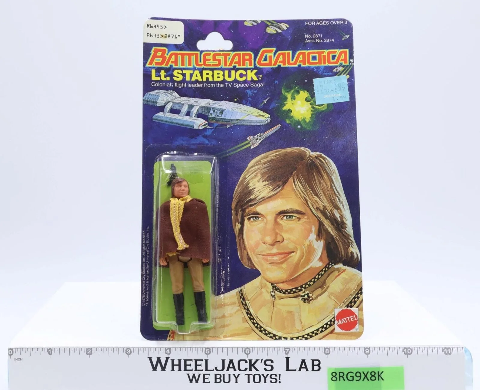 Lieutenant Starbuck Battlestar Galactica 1978 Mattel Action Figure NEW ...