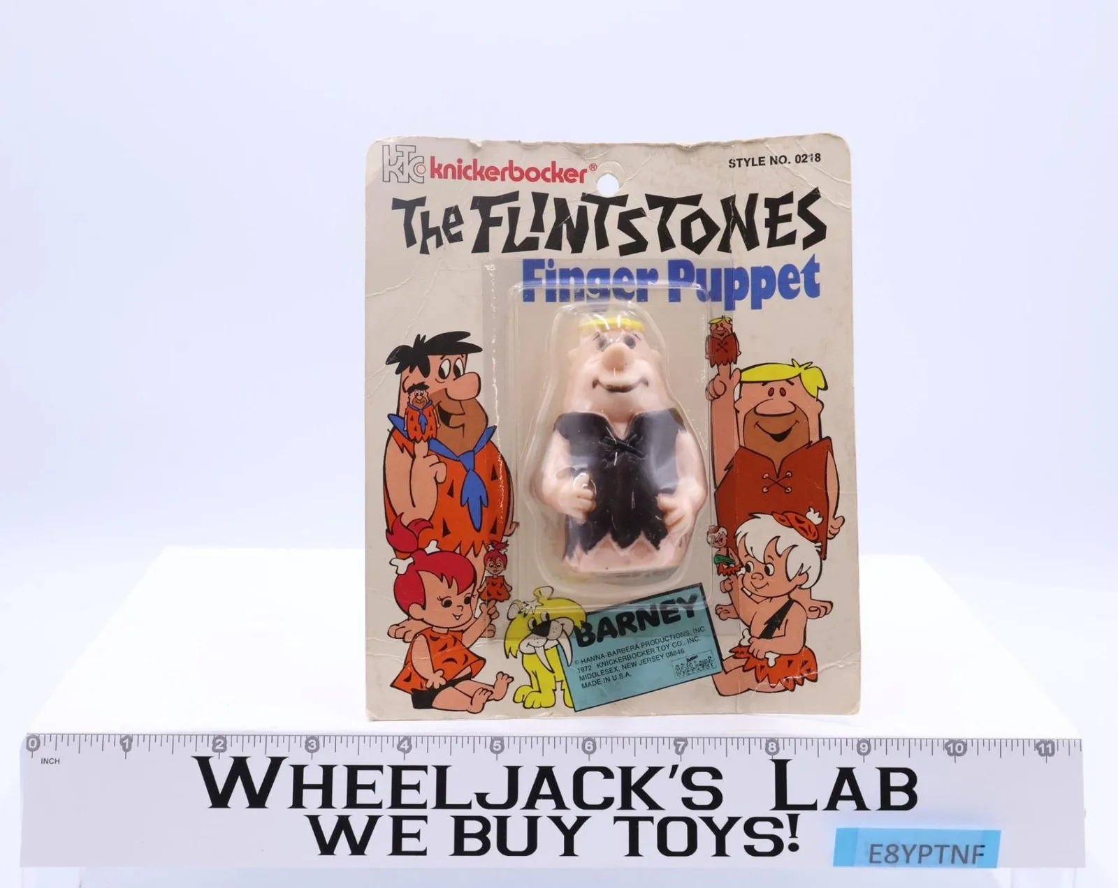 Flintstones Fred Finger Puppet 1972 Knickerbocker Toy Co. Hanna-Barbera ...