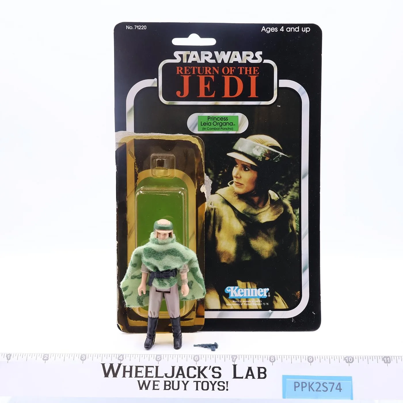 Princess Leia Combat Poncho Complete 77 Back-A Star Wars 1984 Kenner NO ...