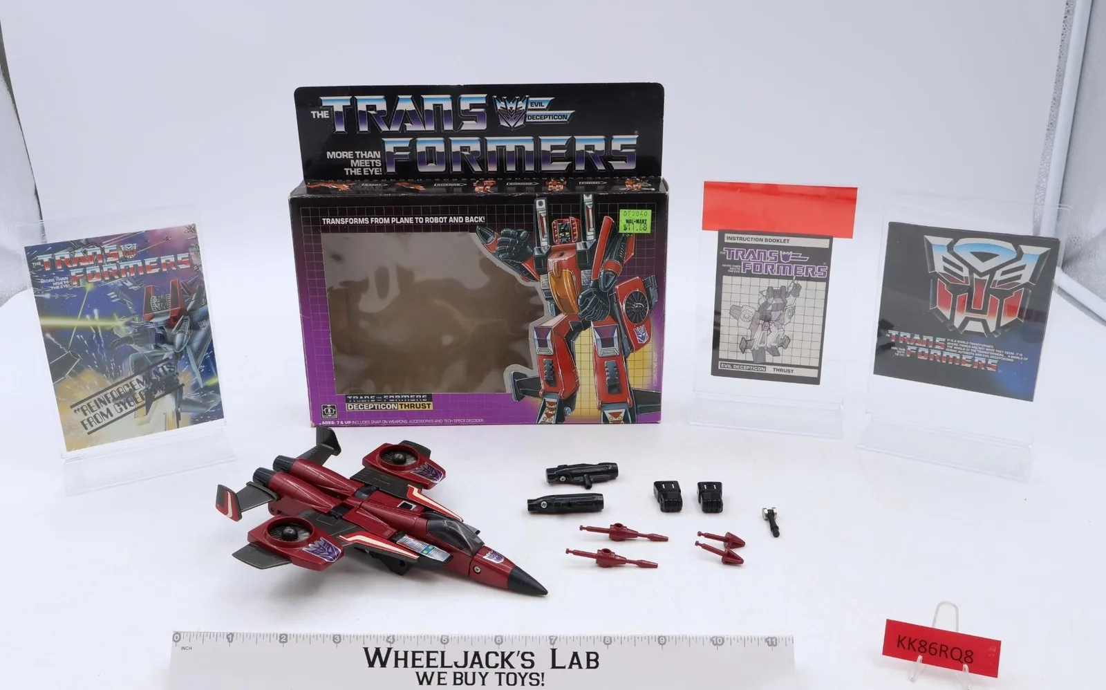 Thrust 100% Complete W/BOX1985 Vintage G1 Transformers Hasbro Action ...