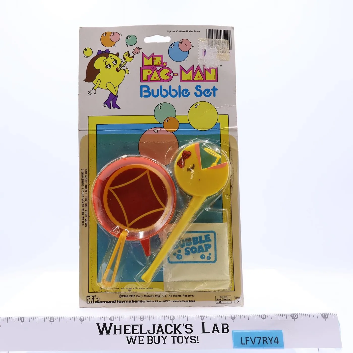 Ms. Pac-Man Bubble Set 1982 Midway Diamond Toymakers Vintage NEW SEALED ...
