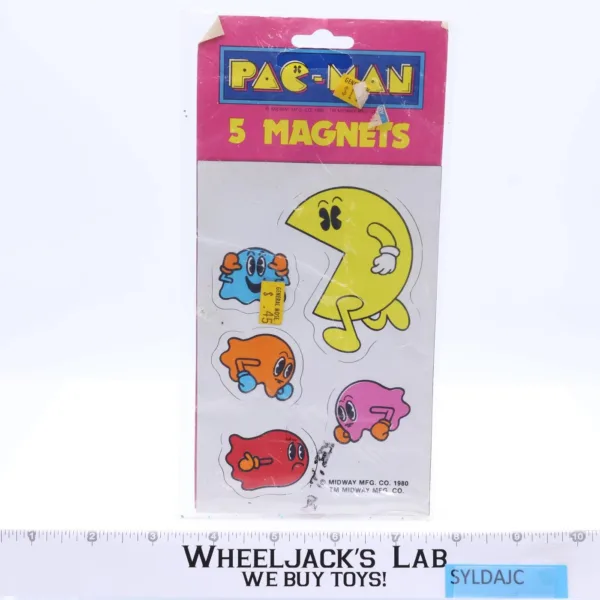 Pac-Man Magnet Set 5Pc 1980 Midway Plymouth Inc Vintage NEW SEALED ...