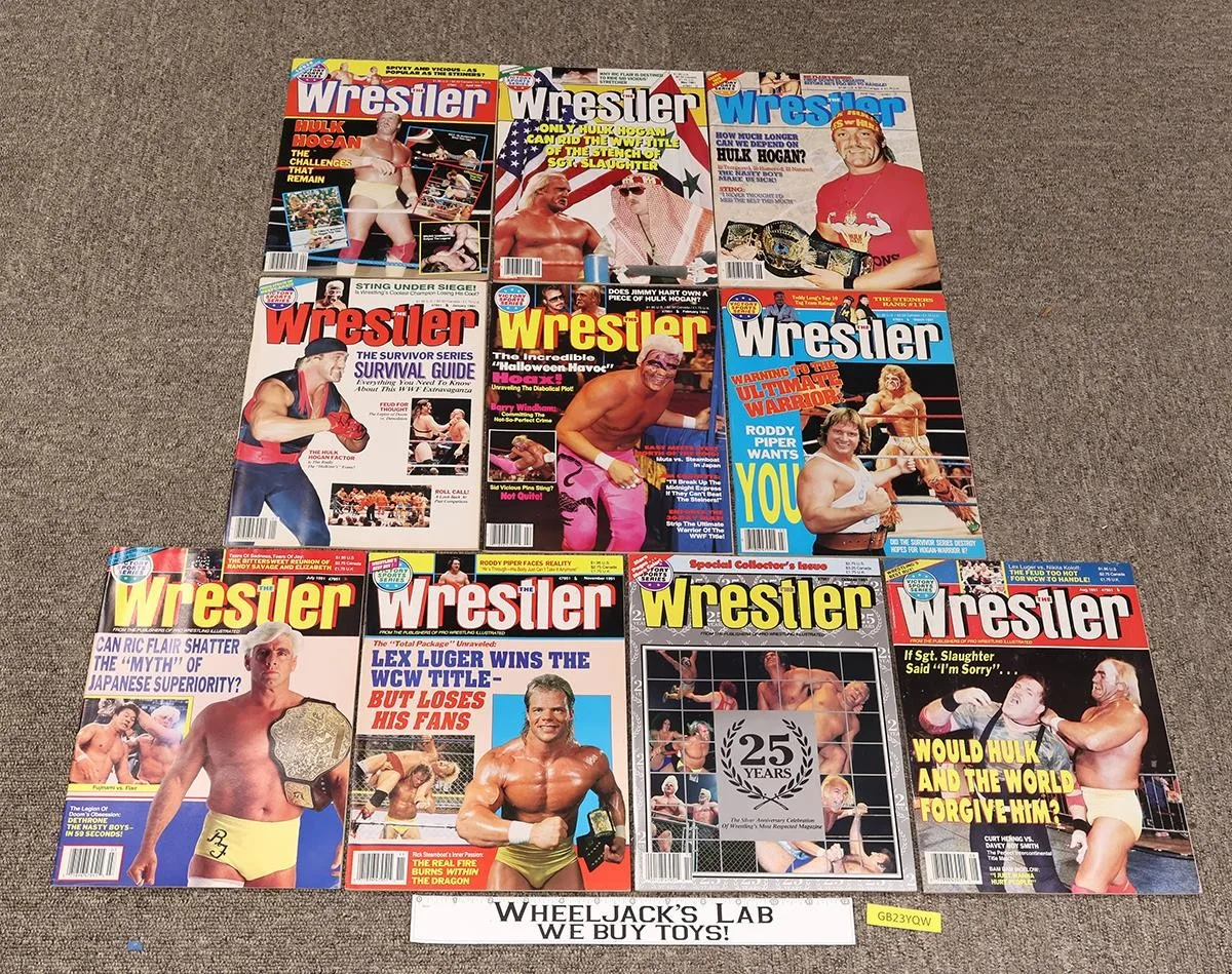 WWF Lot of 10 The Wrestler Magazine 1991 Hulk - Wheeljack's Lab