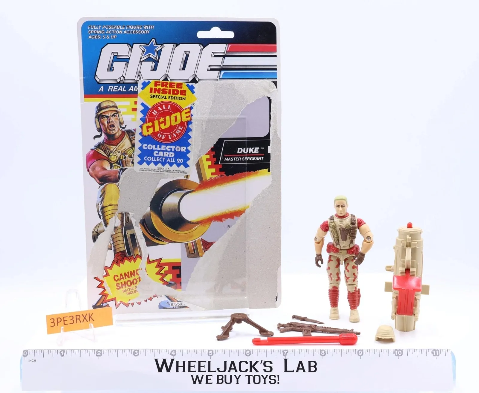 Duke First Sergeant 100% Complete W/ Cardback G.I. Joe 1991 Hasbro ...