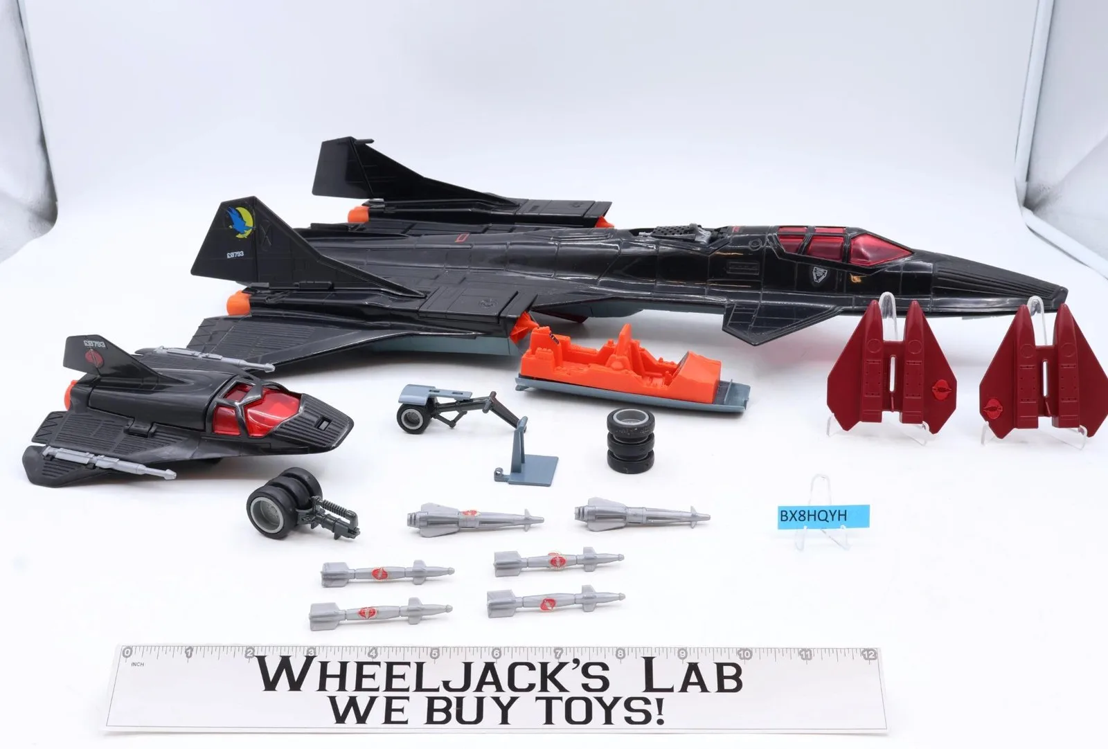 Cobra Night Raven S3P 100% Complete GI Joe 1986 Hasbro Action Figure ...