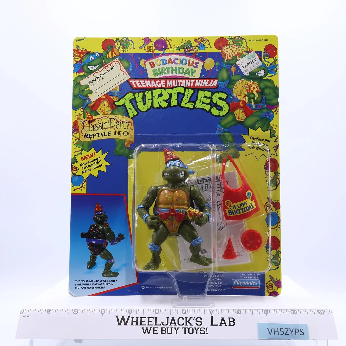 Classic Party Reptile Leo Bodacious Birthday TMNT 1992 Playmates MOSC ...