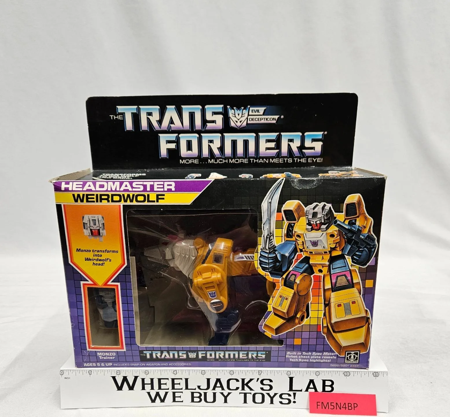 Headmaster Weirdwolf 100% Complete W/Box & Insert 1987 Vintage G1 ...