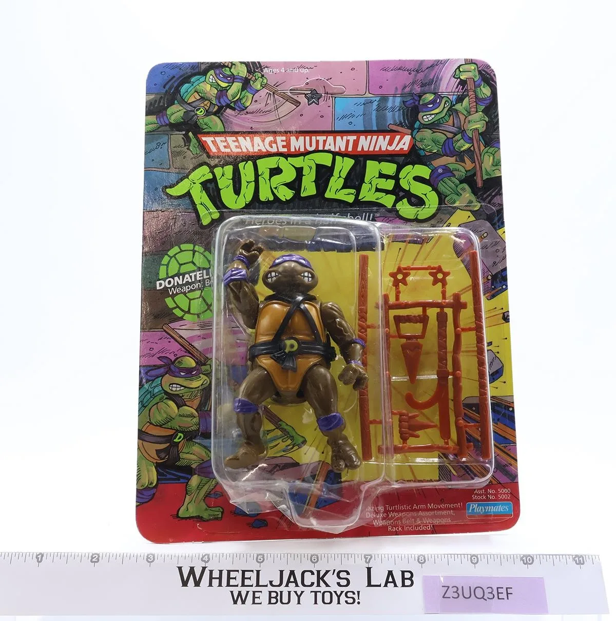 Donatello 10 Back Teenage Mutant Ninja Turtles TMNT 1988 Playmates NEW ...