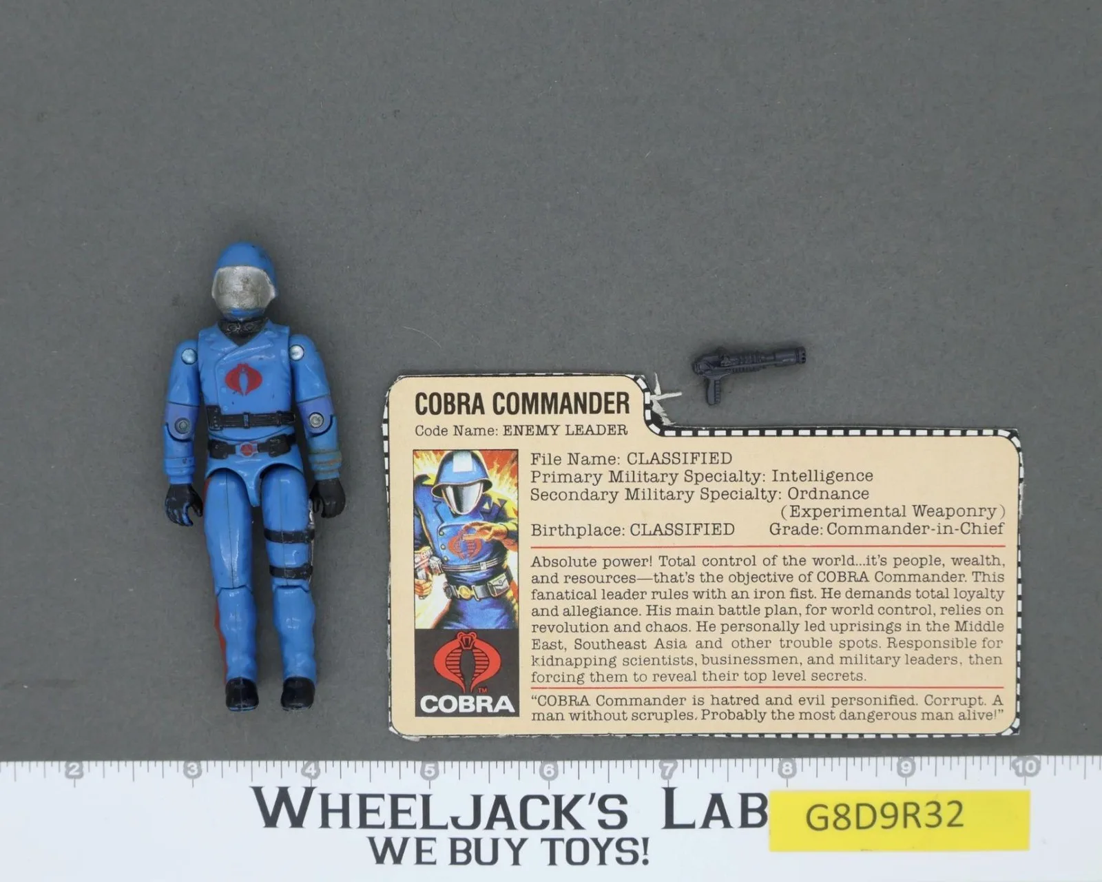 Cobra Commander V1.5 100% Complete G.I. Joe 1983 Hasbro Vintage Action ...