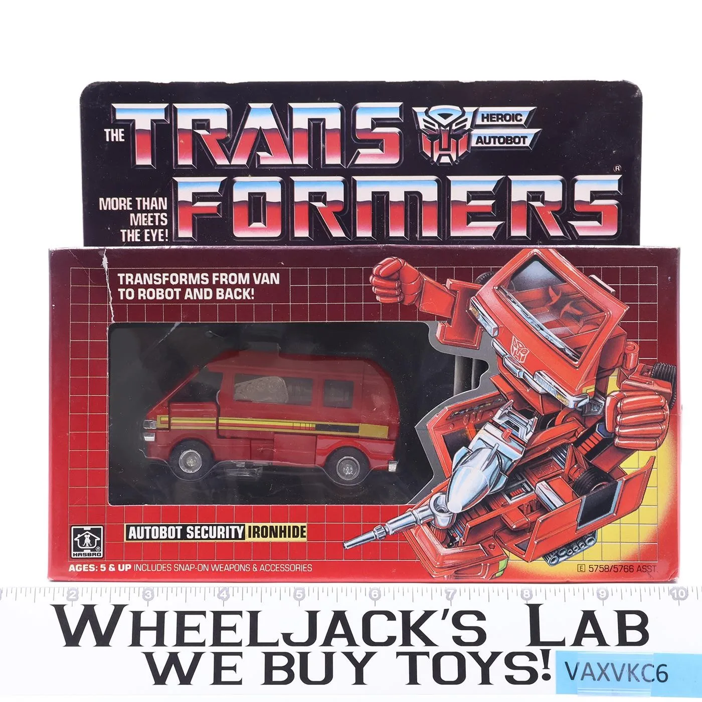 Ironhide MISB Vintage G1 Transformers 1985 Hasbro Action Figure ...