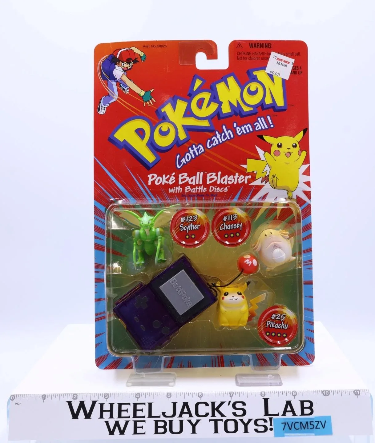 Poke Ball Blaster W/ Battle Discs Scyther Chansey Pikachu Pokemon ...