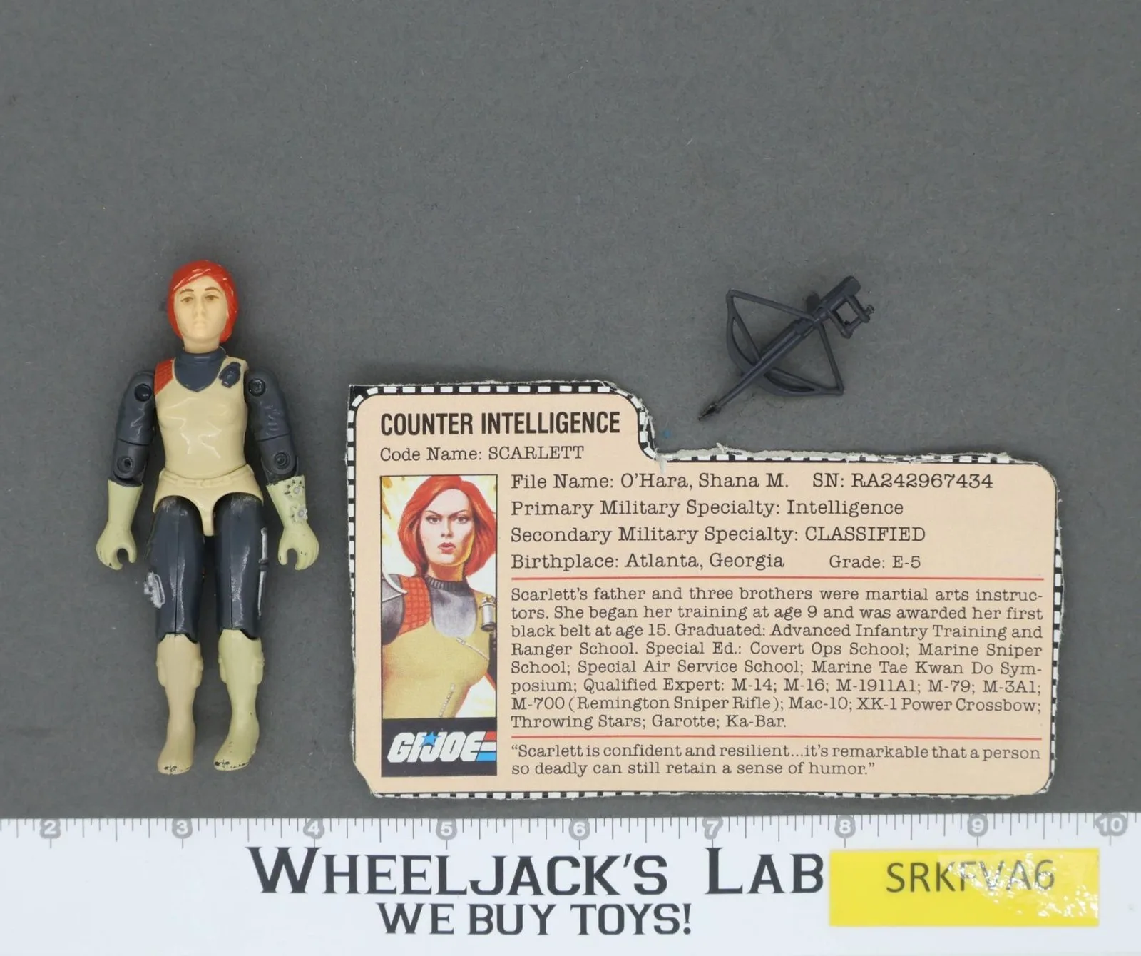 Scarlett V1.5 Swivel Arms 100% Complete G.I. Joe 1983 Hasbro Vintage ...