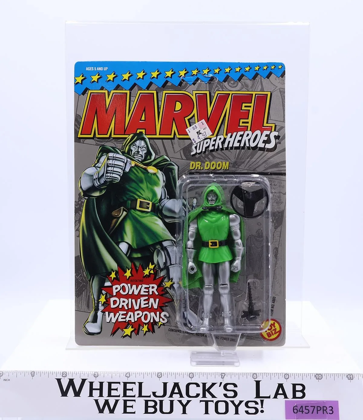 Dr. Doom Marvel Super Heroes Power Driven Weapons 1990 Toy Biz MOSC ...