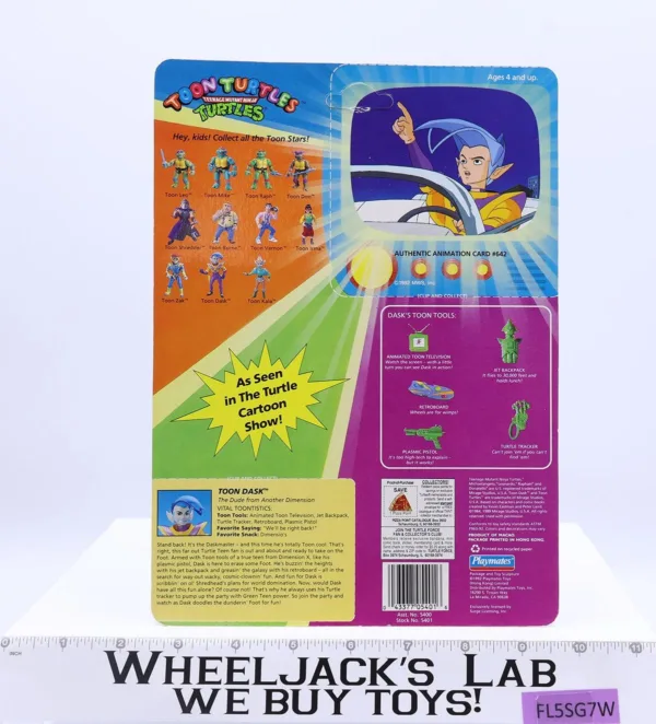 Toon Dask Teenage Mutant Ninja Turtles TMNT 1992 Playmates UNPUNCHED ...
