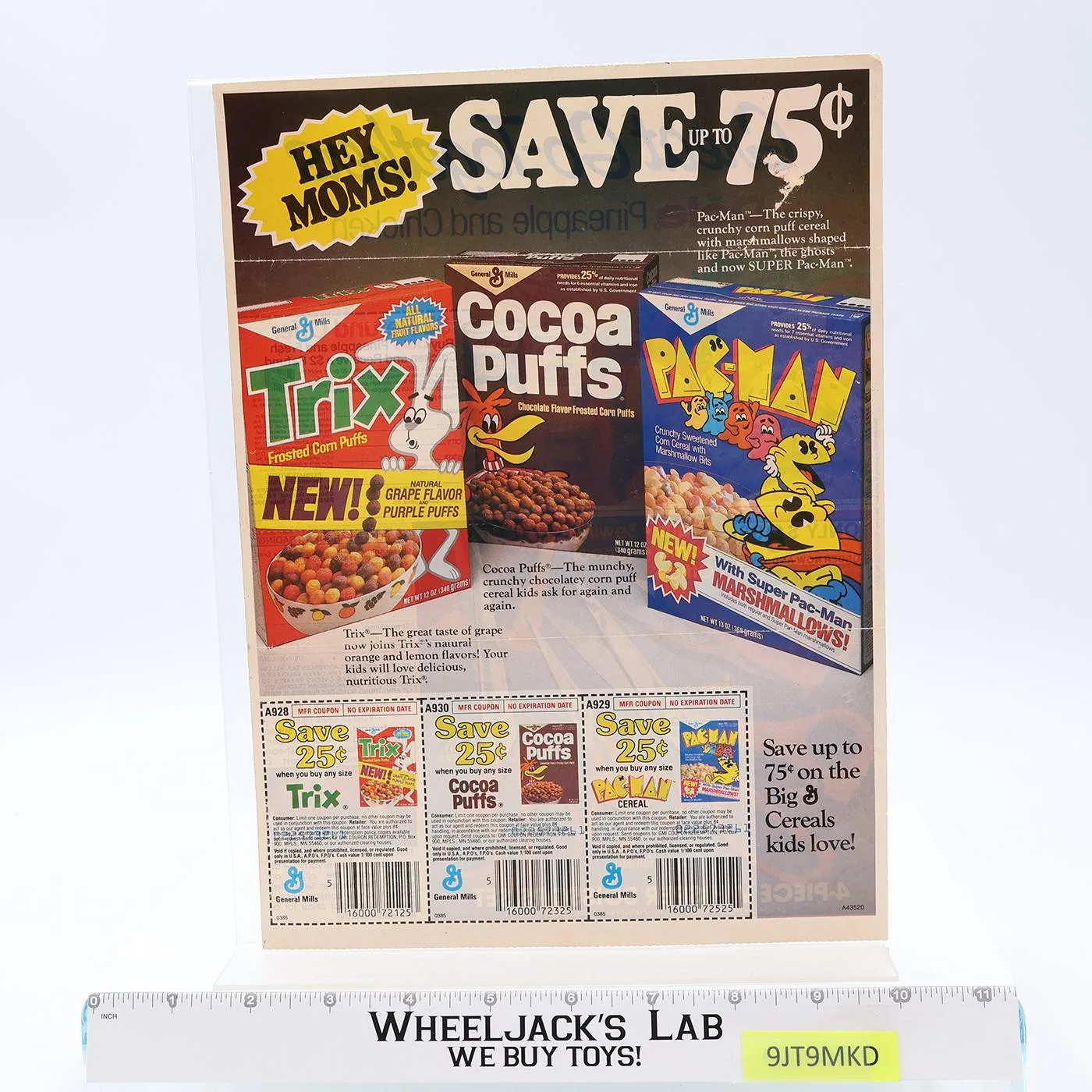 Pac-Man Cereal Coupon Magazine Ad 1982 Midway General Mills Vintage ...