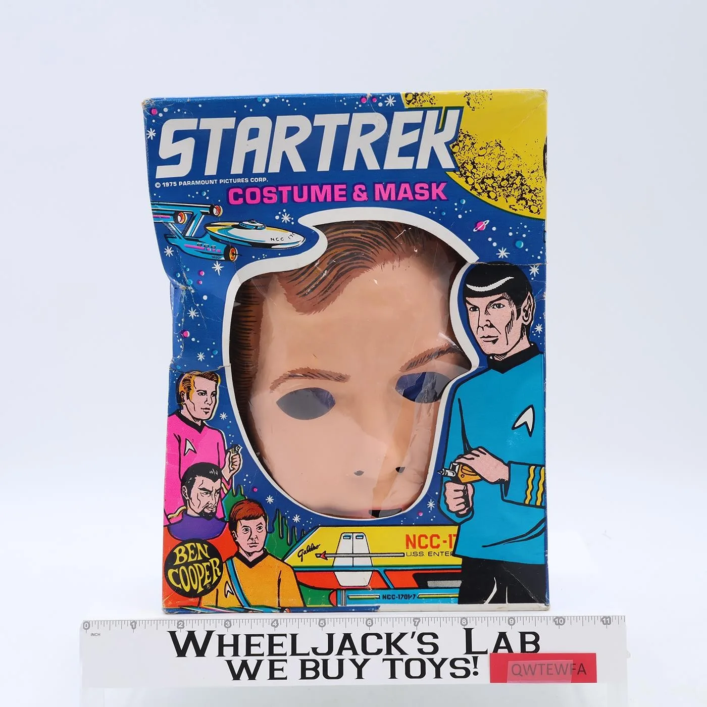 Captain Kirk Star Trek 1970's Halloween Costume & Mask w/Box Ben Cooper ...