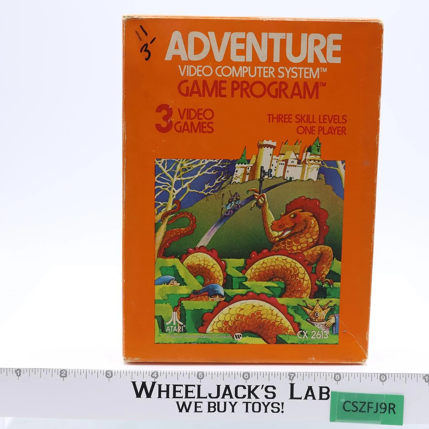 Adventure W/ Box + Manual ATARI 2600 1978 Vintage Game Cartridge ...