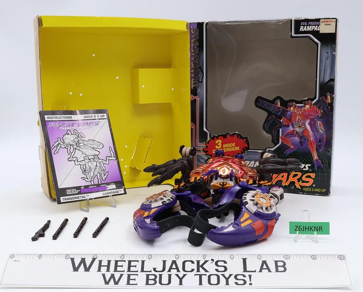 Rampage 100% Complete W/Box Transformers Transmetals Beast Wars 1998 ...