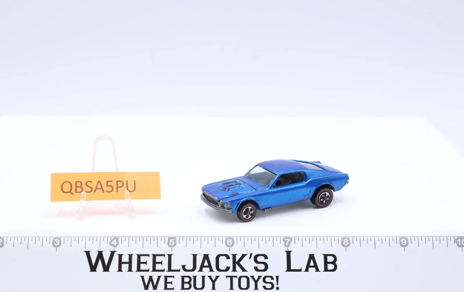 Custom Mustang Blue 1968 Redline Hot Wheels Mattel Vintage RL ...