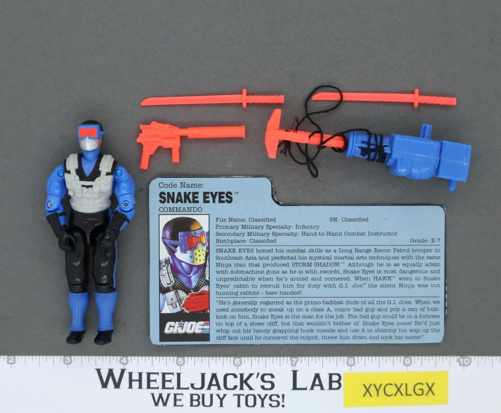 Snake Eyes V4 100% Complete 1991 G.I. Joe Hasbro Vintage Action Figure ...
