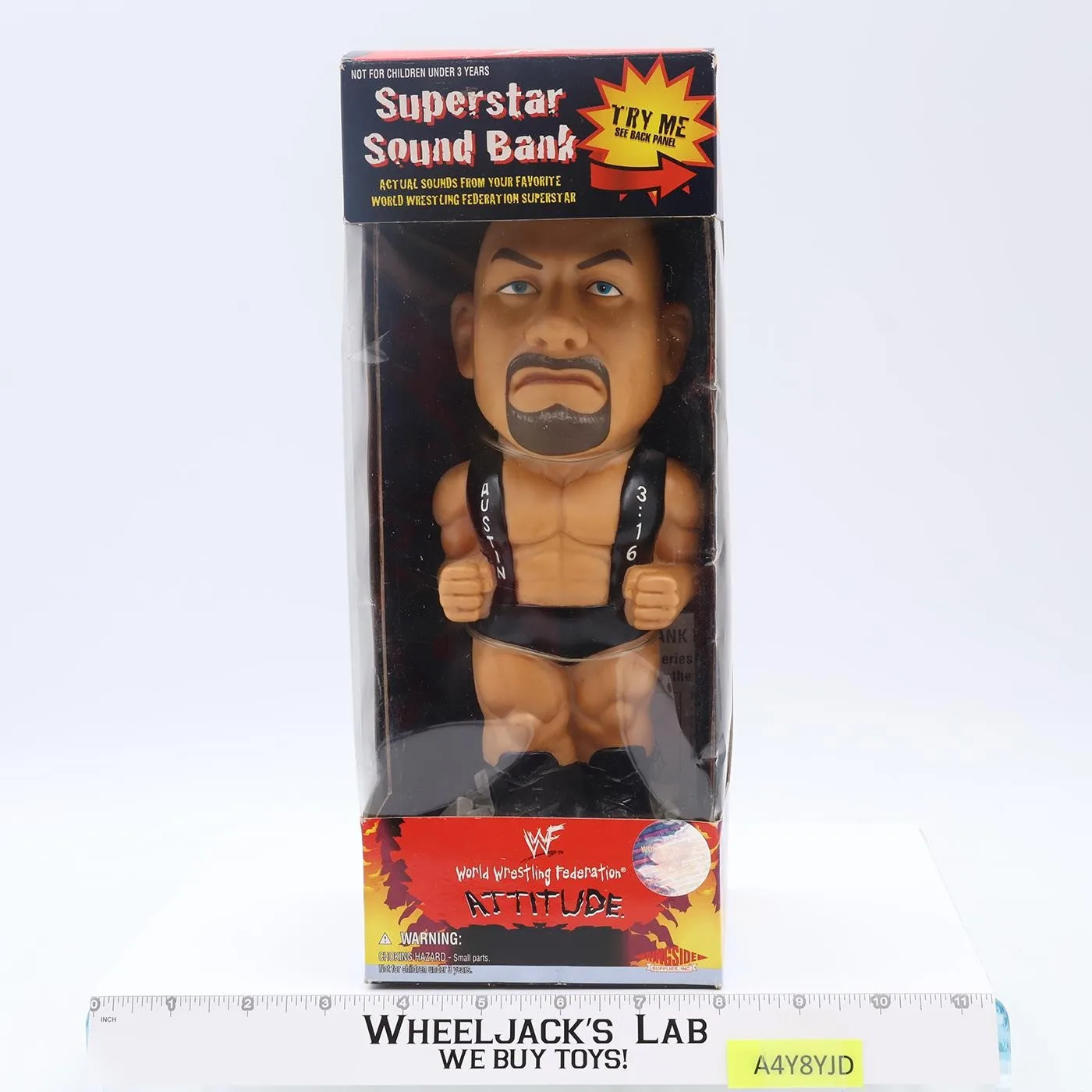 Stone Cold Steve Austin Superstar Sound Bank WWF Attitude 1998 Ringside ...