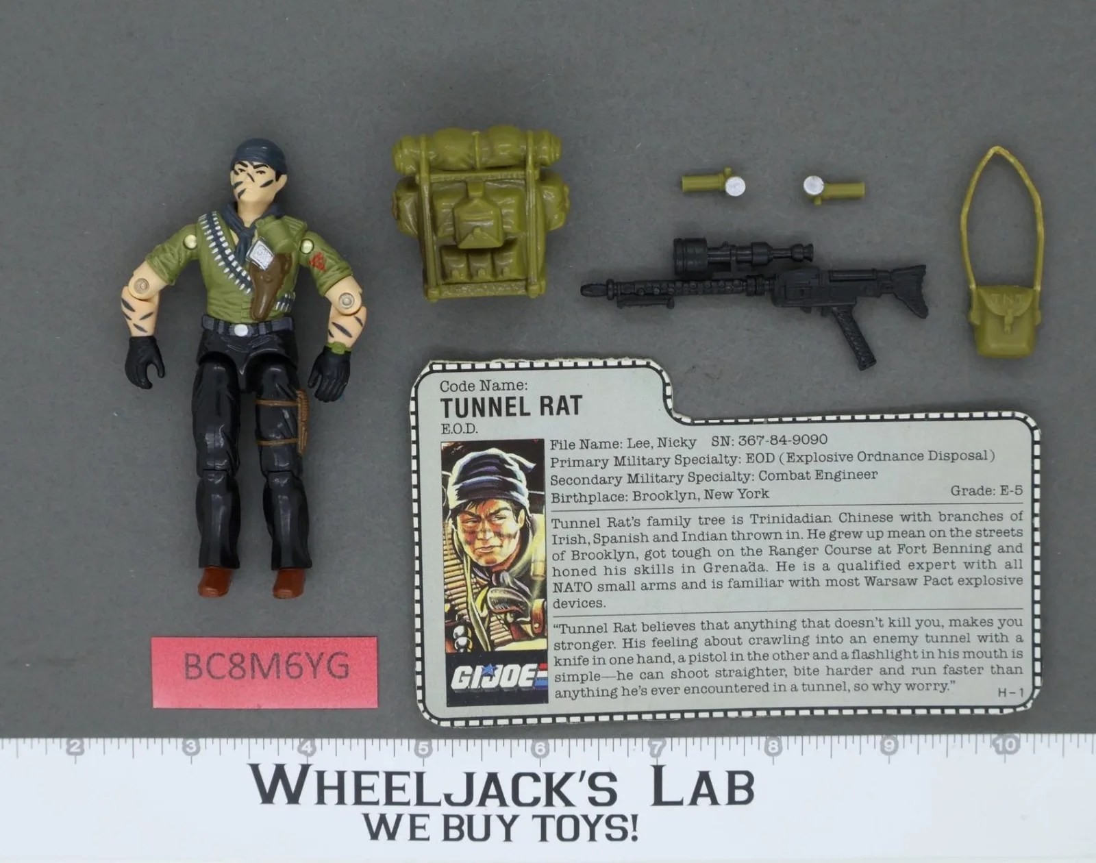 Tunnel Rat V1 100% Complete 1987 G.I. Joe Hasbro Vintage Action Figure ...