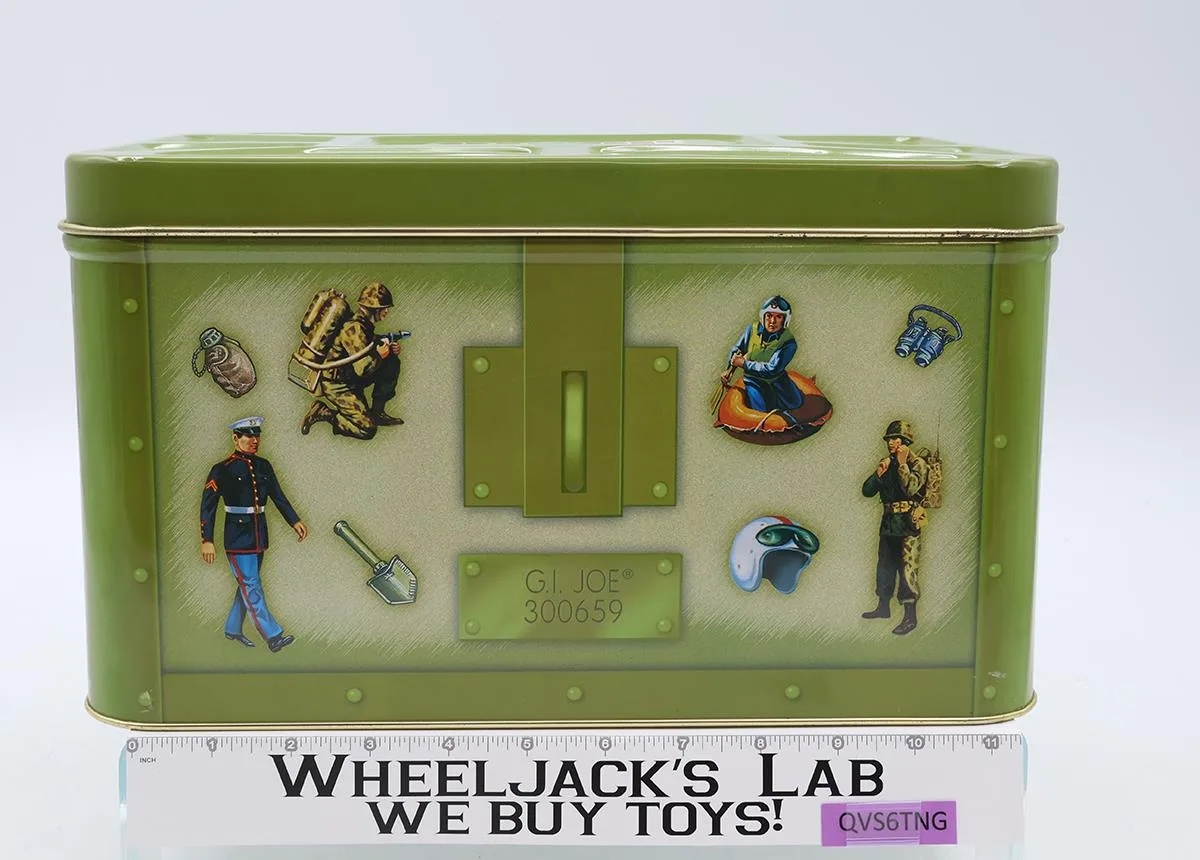 GI Joe Action Soldier Tin Popcorn Box Collectible GREEN Hasbro 1998 ...